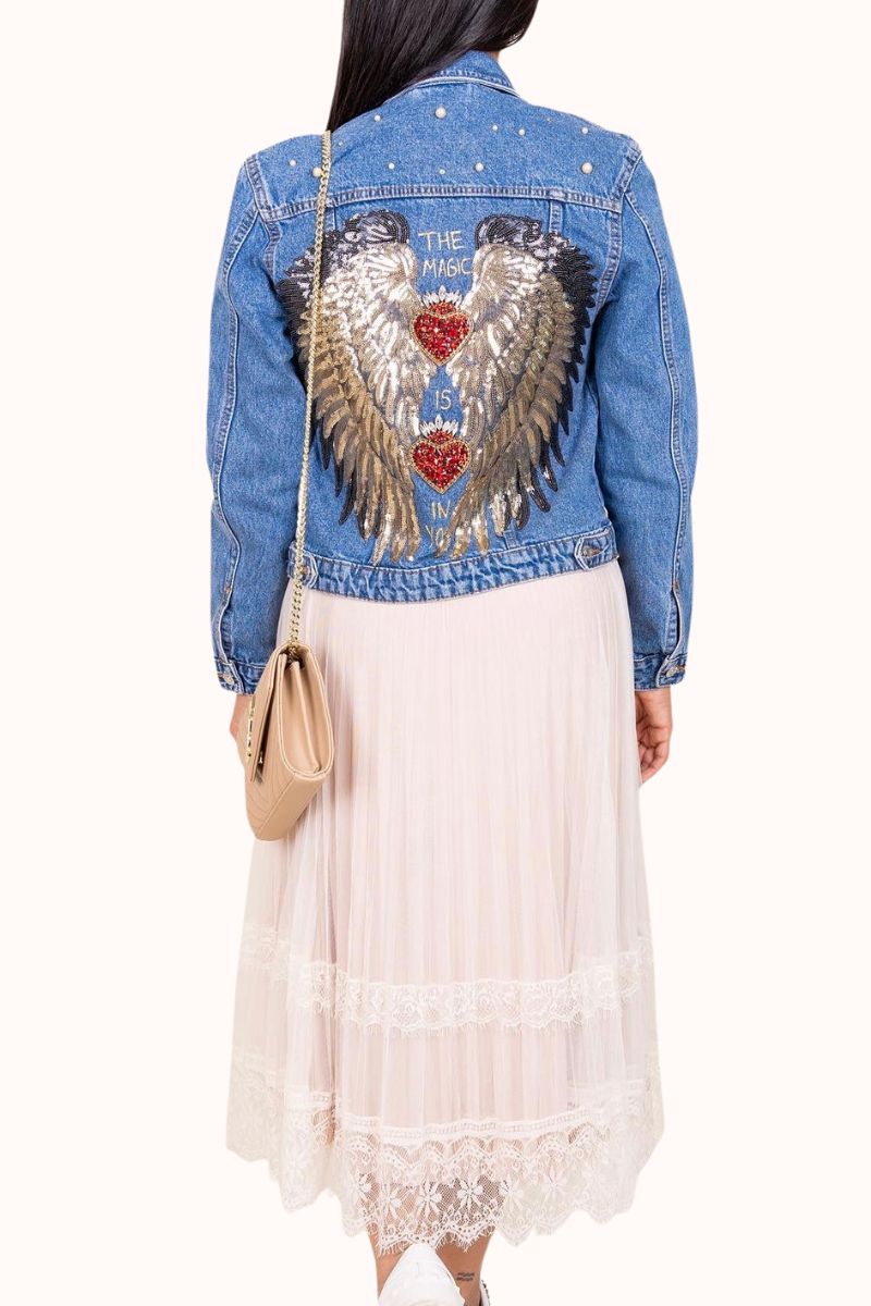 DENIM JACKET – CORAZÓN CORONA – Wada Swag